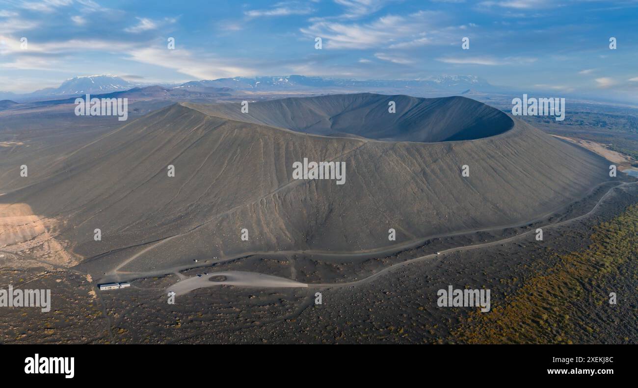 Hverfjall black volcano crater hi-res stock photography and images - Alamy