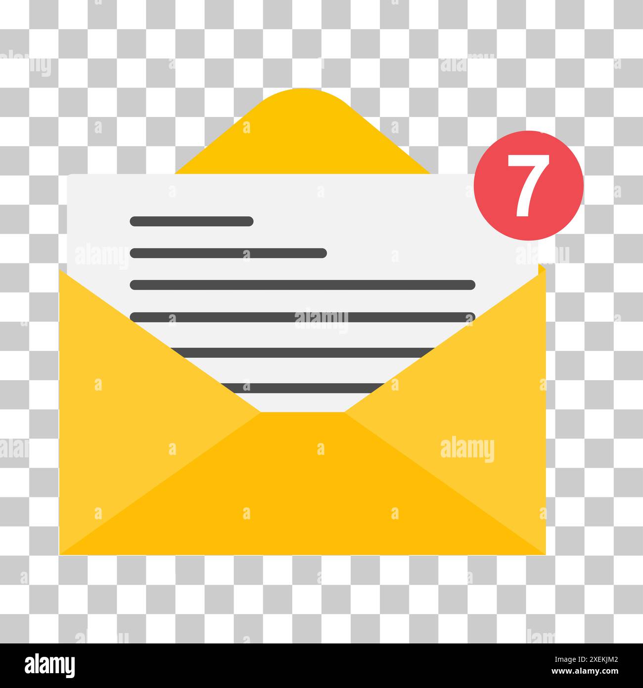 Email business icon, flat web client message sign, mail app vector ...