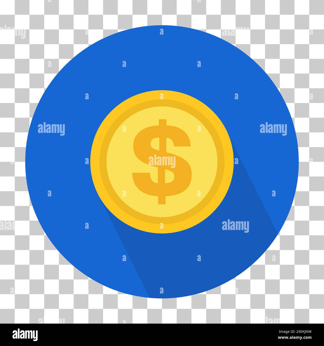 Dollar paper money icon, symbol on color background. Vector isolated ...