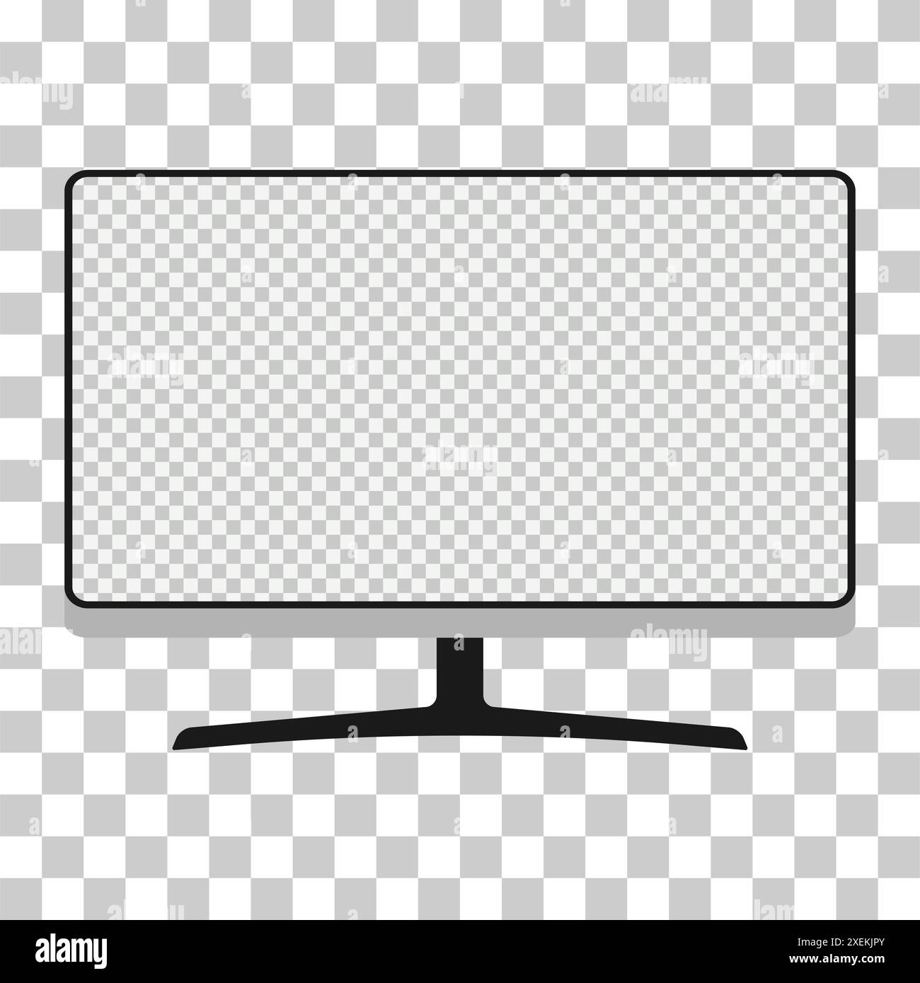 Thin pc monitor icon, technology device equipment symbol, web vector ...