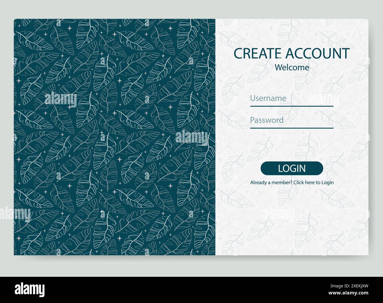 Account sign up and password form page. Login ui ux online store design ...