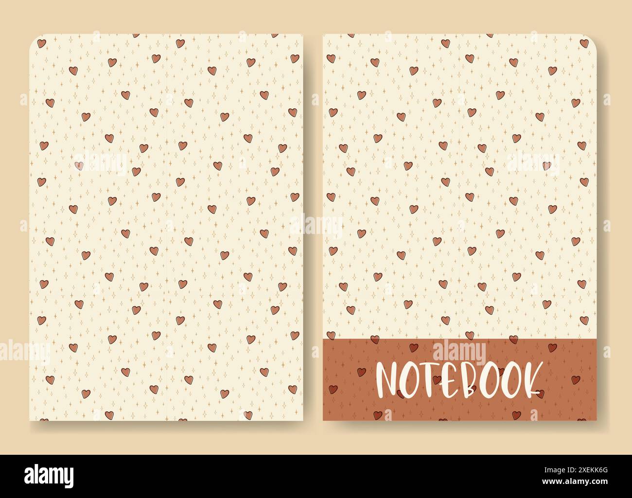 Simple book cover design in neutral color. Notebook cover page design ...