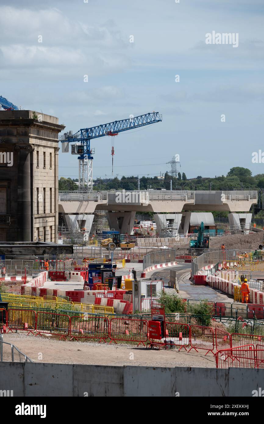 HS2 construction site, Curzon Street, Birmingham, UK. 2024 Stock Photo ...