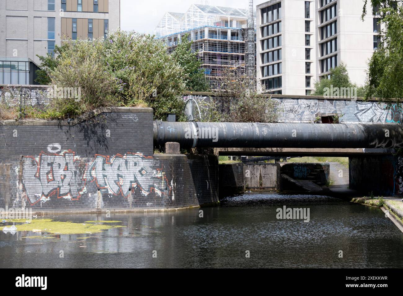 Digbeth Branch Canal at Curzon Street Bridge, Birmingham, UK Stock ...