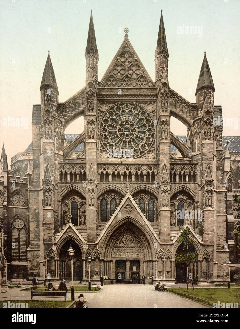 Nordansicht, Westminster Abbey, Abtei von Westminster oder Westminsterabtei, The Collegiate ...