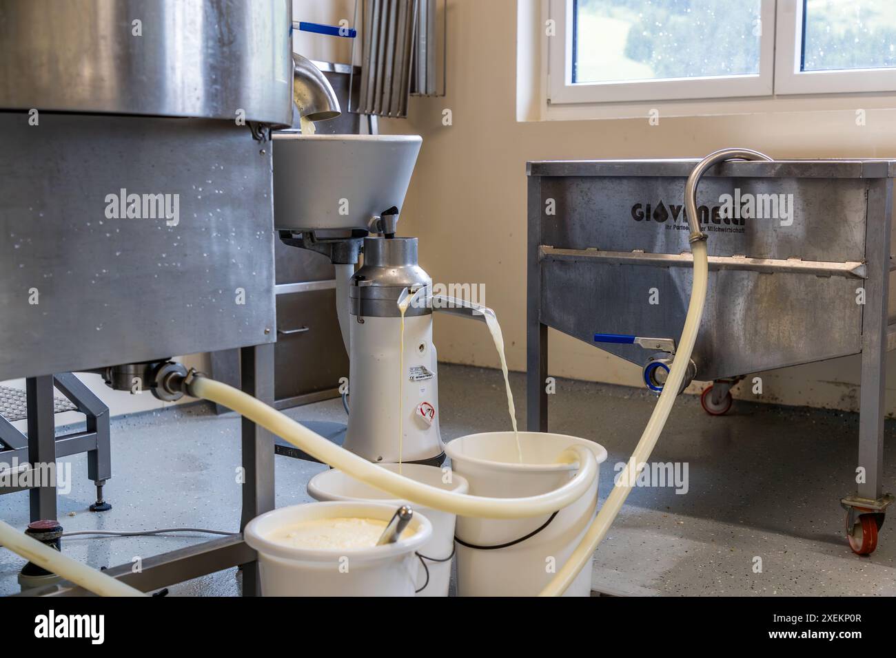 In farmer Bettina Huber's dairy on the Promegghof farm in ...