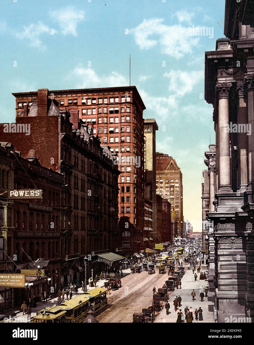 Randolph Street East, von La Salle aus gesehen, Chicago, Vereinigte ...