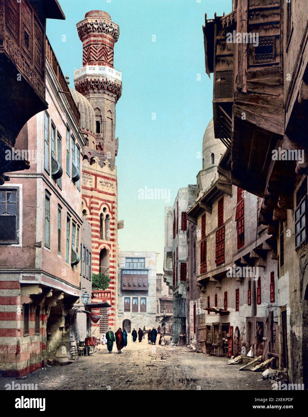 Kairo, Ägypten, Moschee, Zitadellenstraße, 1890, Historische, digital ...