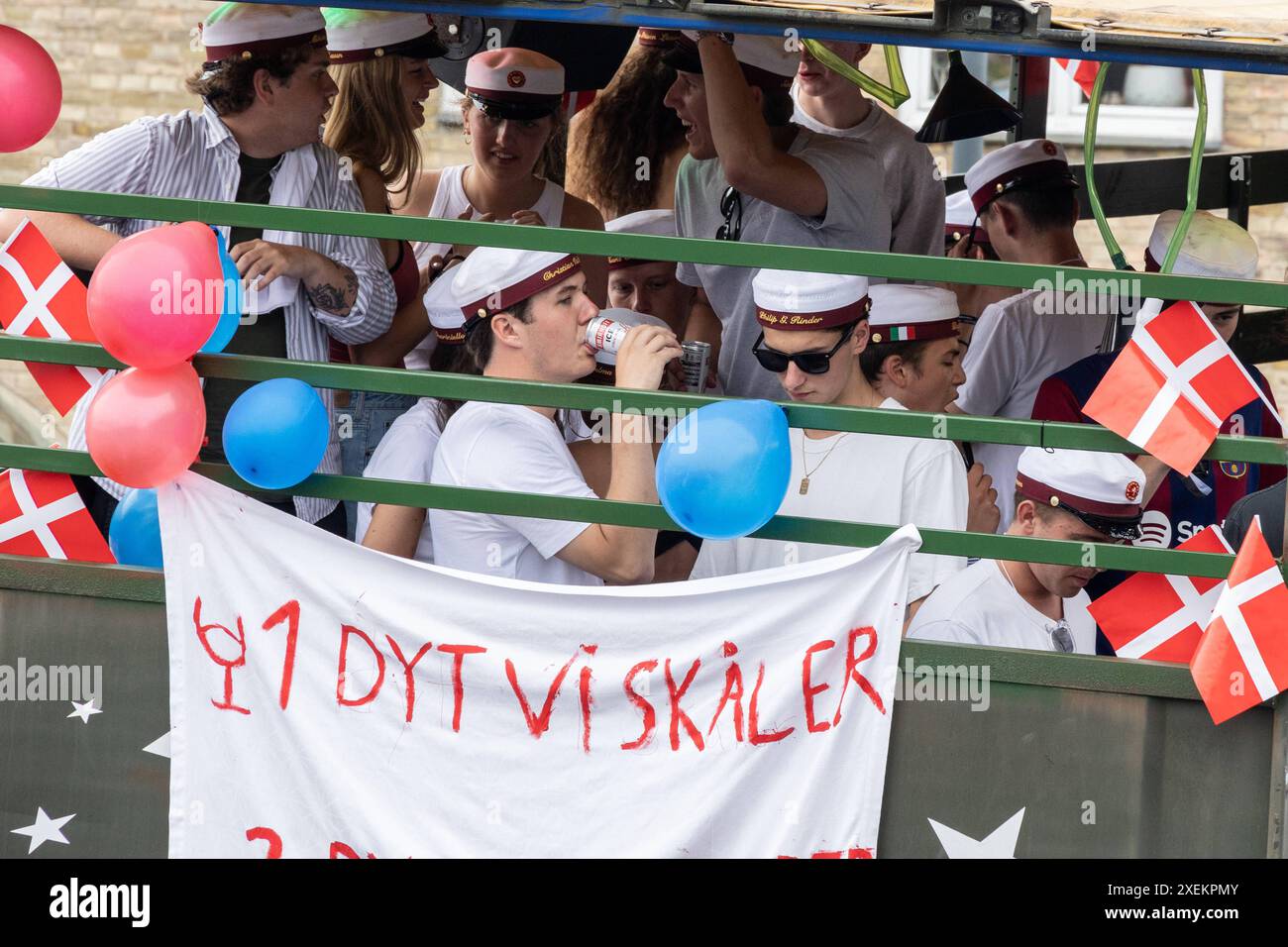 Crown Prince Christian at his graduation ceremony at Ordruphallen in a ...
