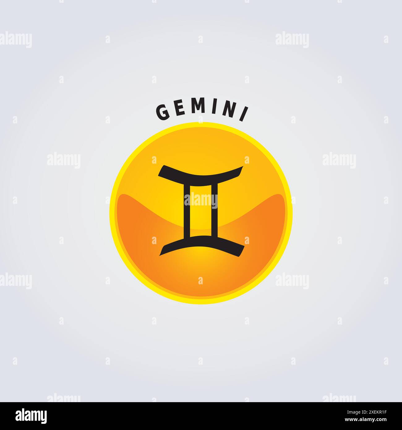Gemini Zodiac Sign Astrology Icon with Name on Light Background, Pink ...