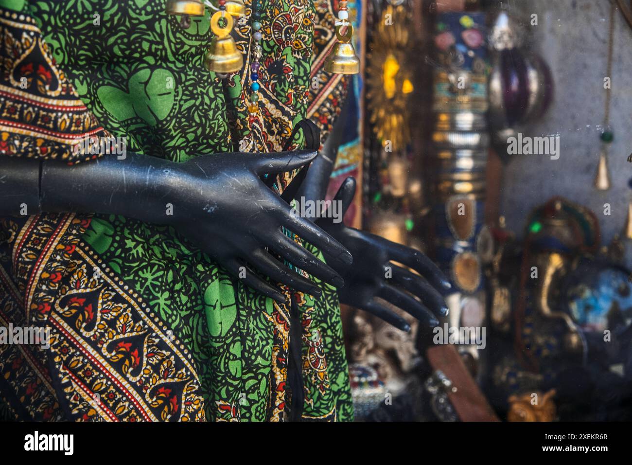 Traditional Indian Store Display with Decor Stock Photo - Alamy