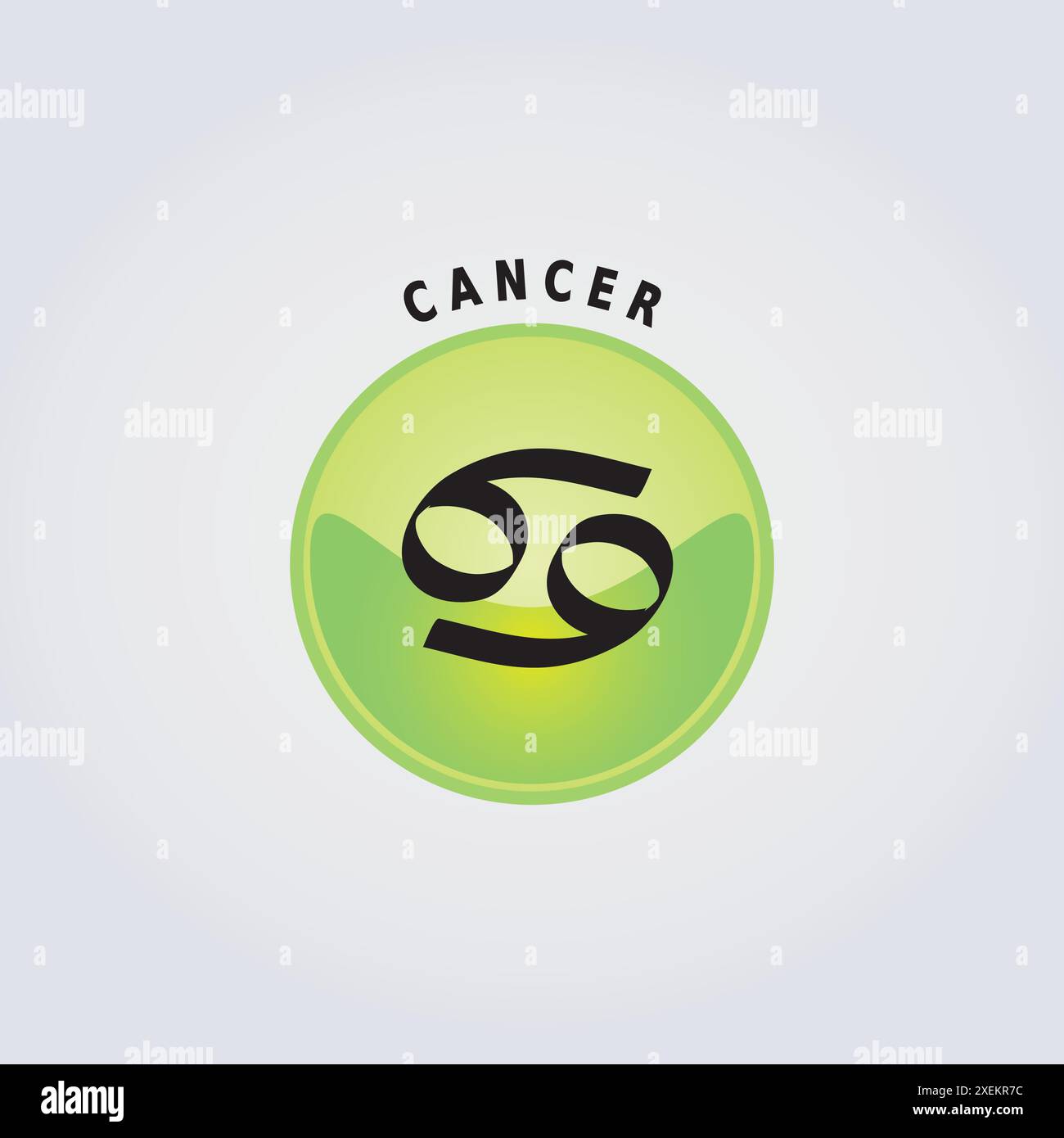 Cancer Zodiac Sign Astrology Icon with Name on Light Background, Pink ...