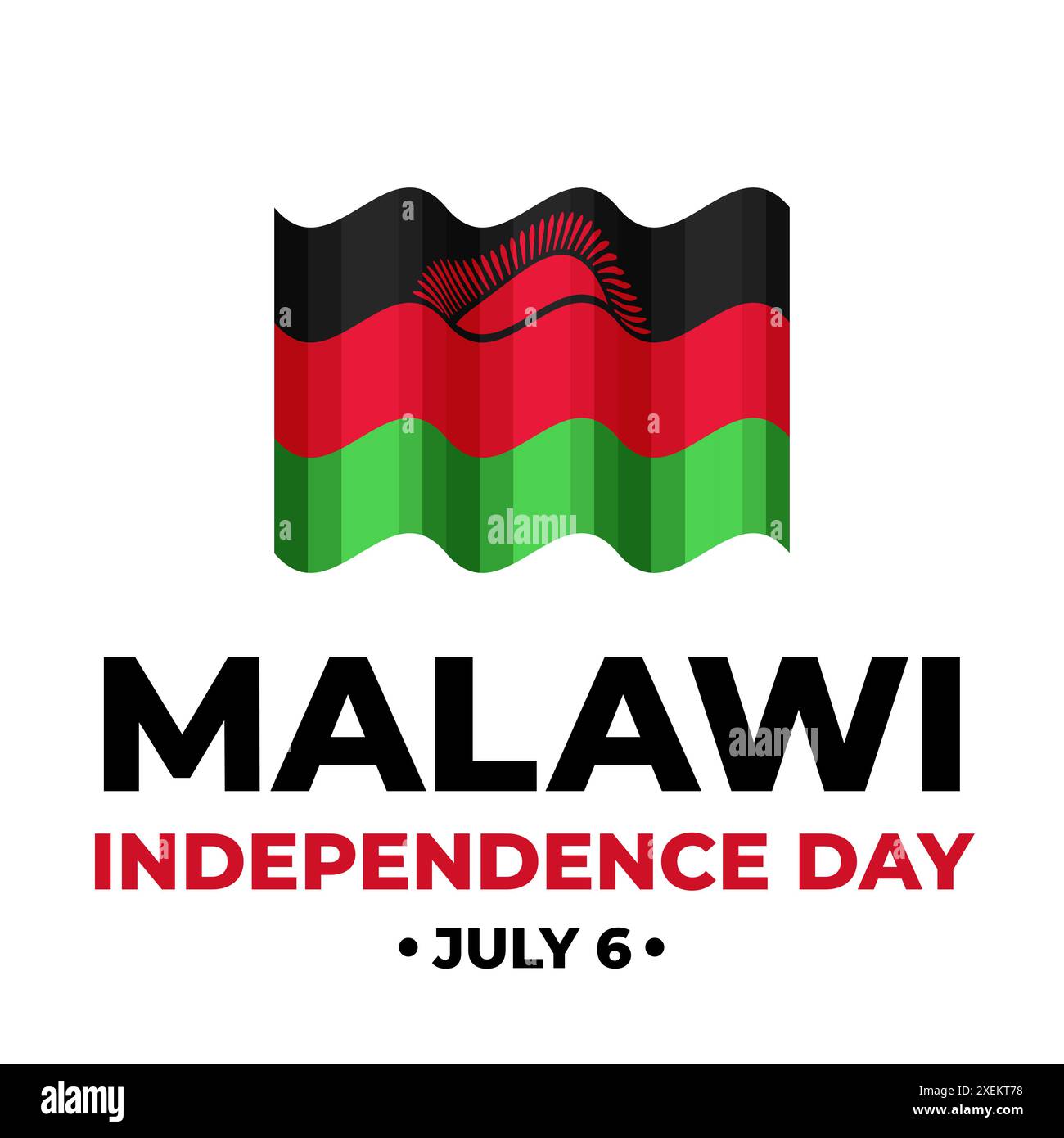 Malawi Independence Day typography poster. National holiday celebrate ...