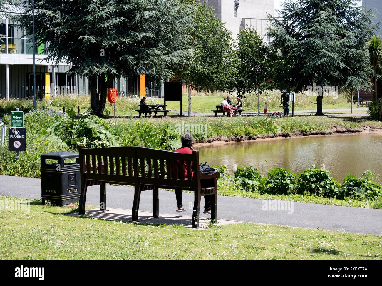 Aston University, general view lakeside, Birmingham, West Midlands ...