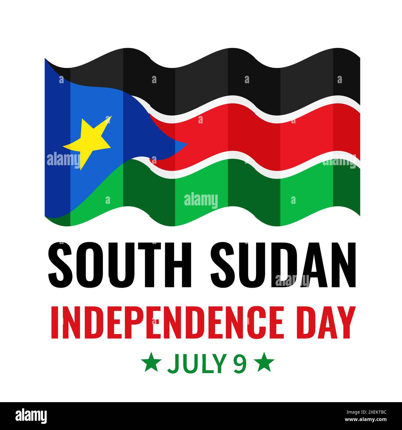 South Sudan Independence Day typography poster. National holiday ...