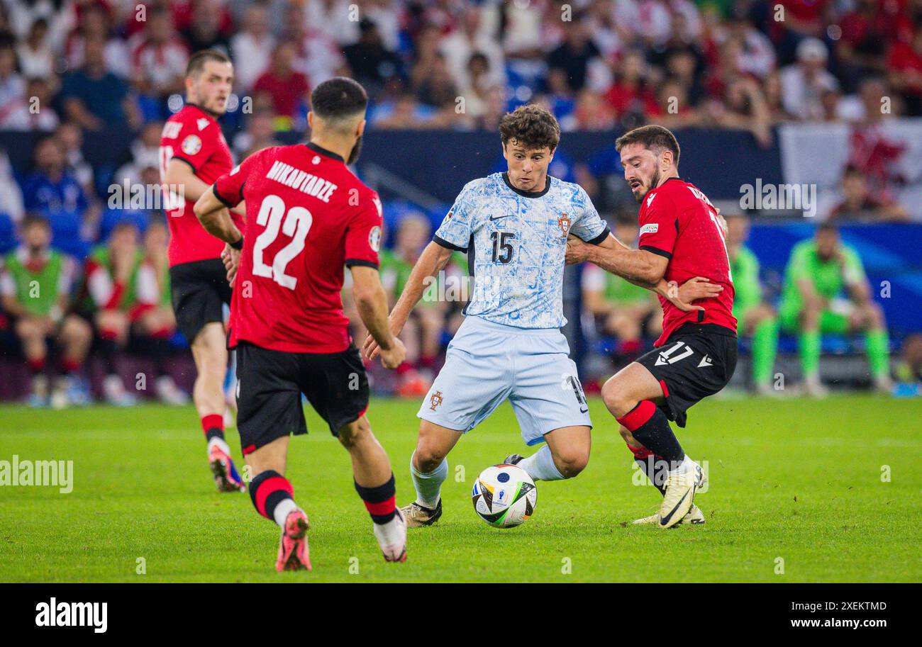 Gelsenkirchen, Germany. 26th Jun 2024. Joao Neves (POR) Georges ...