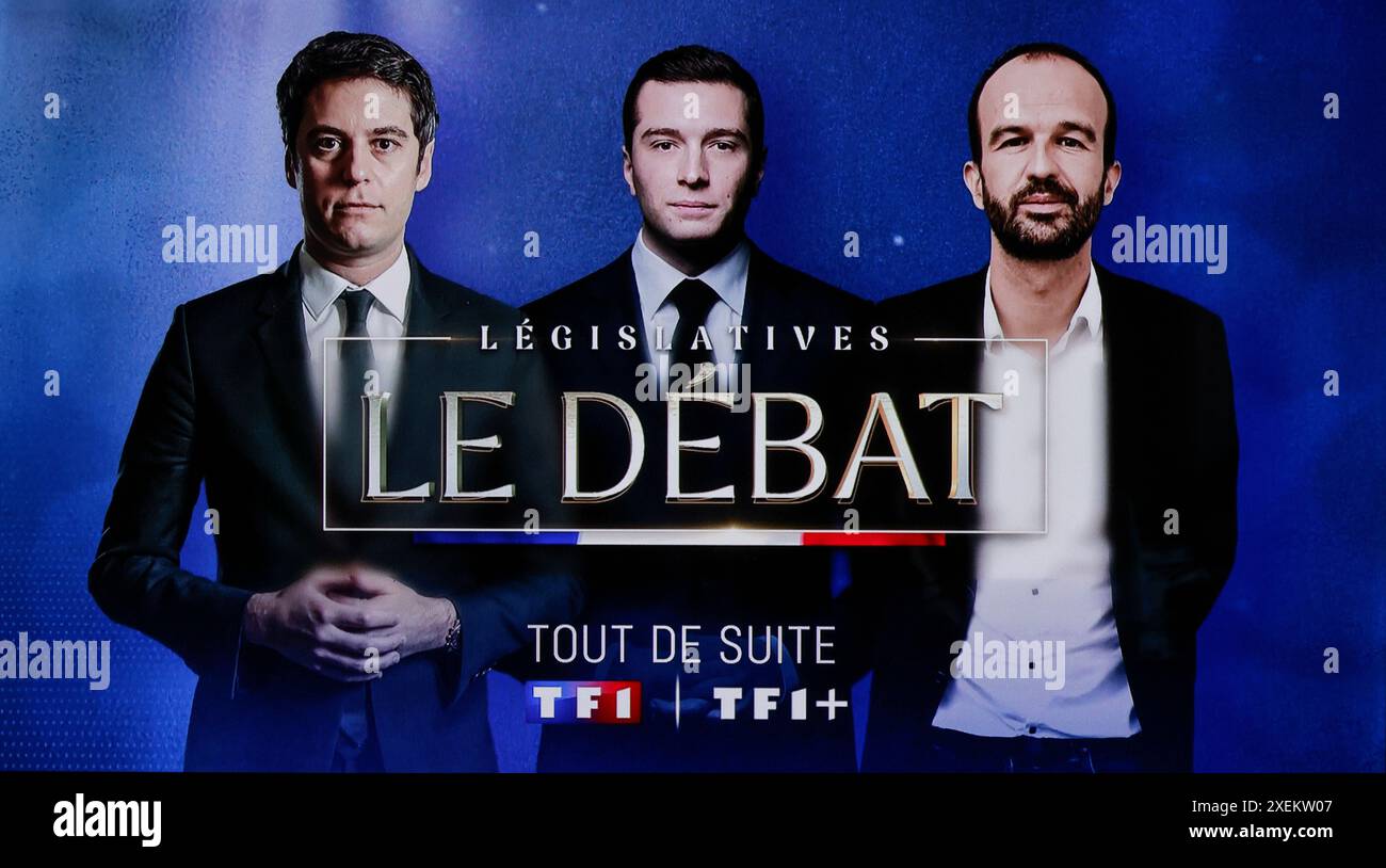 TV DEBATE LEGISLATIVES 2024 Stock Photo - Alamy