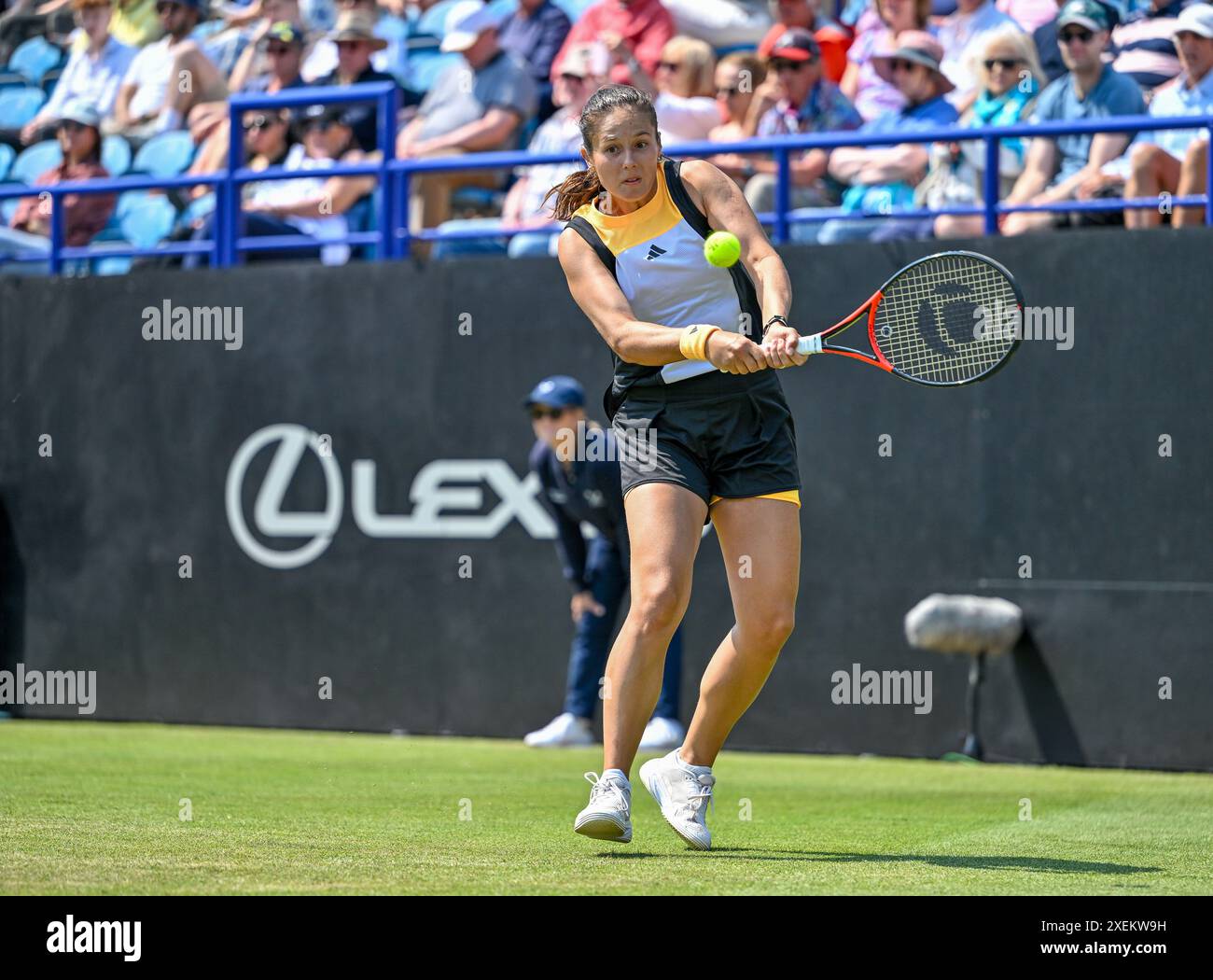 Eastbourne, UK. 28th June, 2024. Daria KASATKINA (PIC) beats Jasmine ...