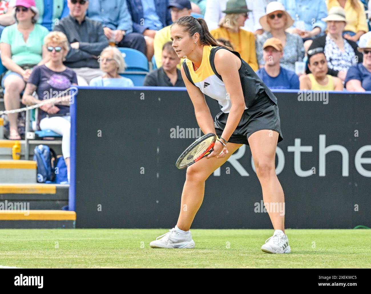 Eastbourne, UK. 28th June, 2024. Daria KASATKINA (PIC) beats Jasmine ...