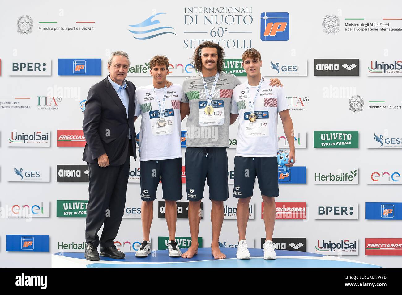 Michele Lamberti of Italy, silver, Thomas Ceccon of Italy, gold ...