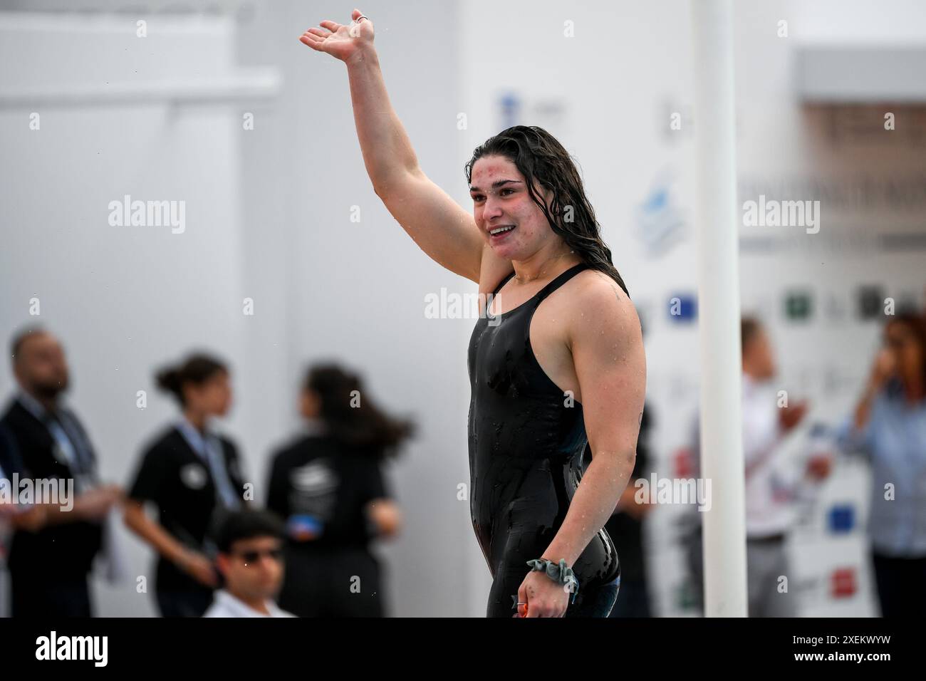 Benedetta Pilato of Italy reacts after winning the gold medal in the ...