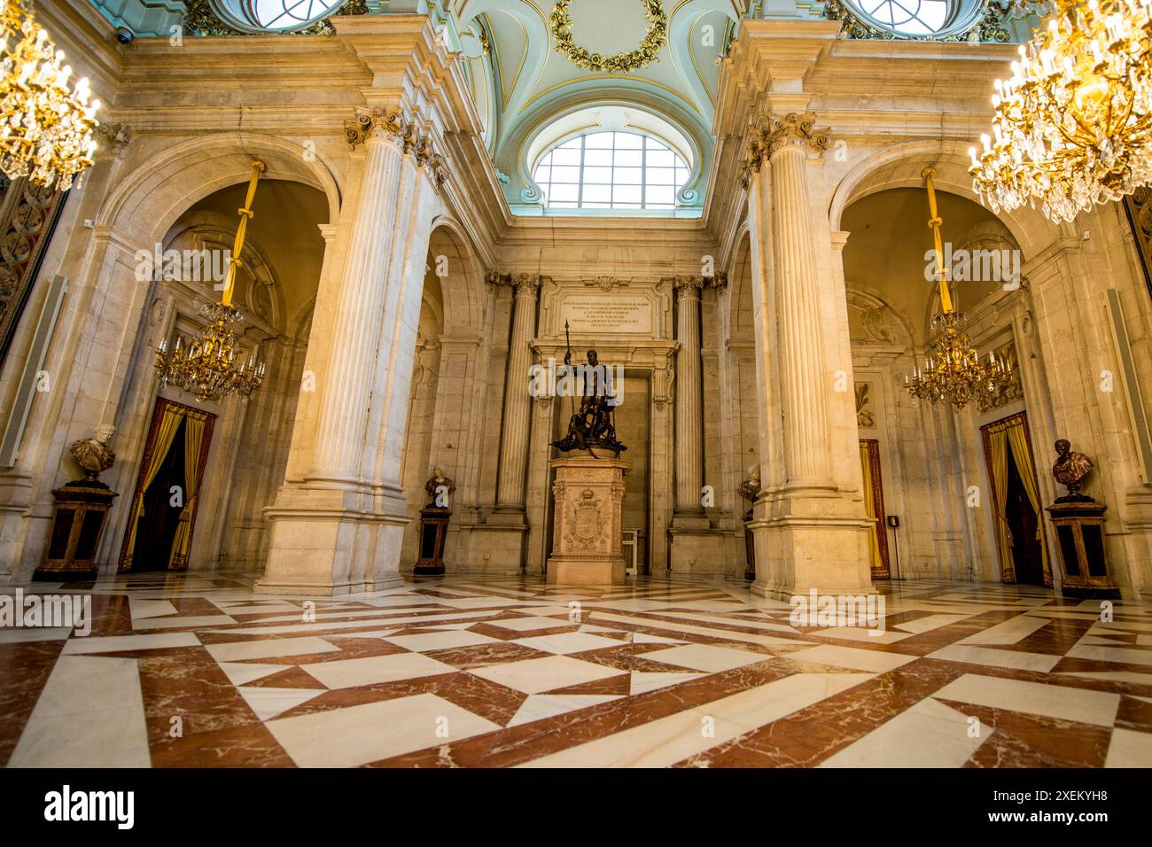 Hall of columns in the Royal Palace, Madrid, Spain Stock Photo - Alamy