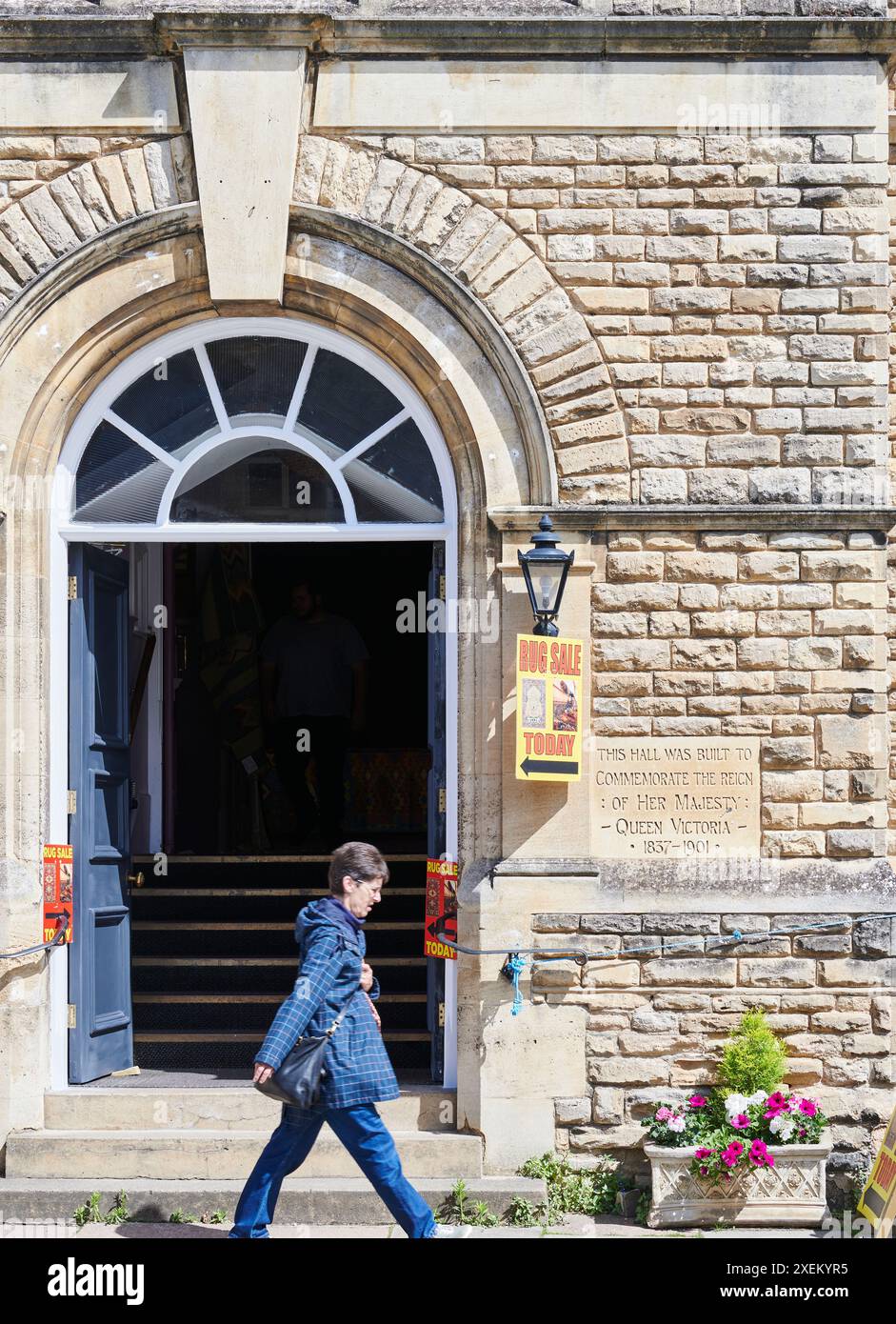 Hall built 1902 to commemorate Queen Victoria (1837-1901), now a shop ...