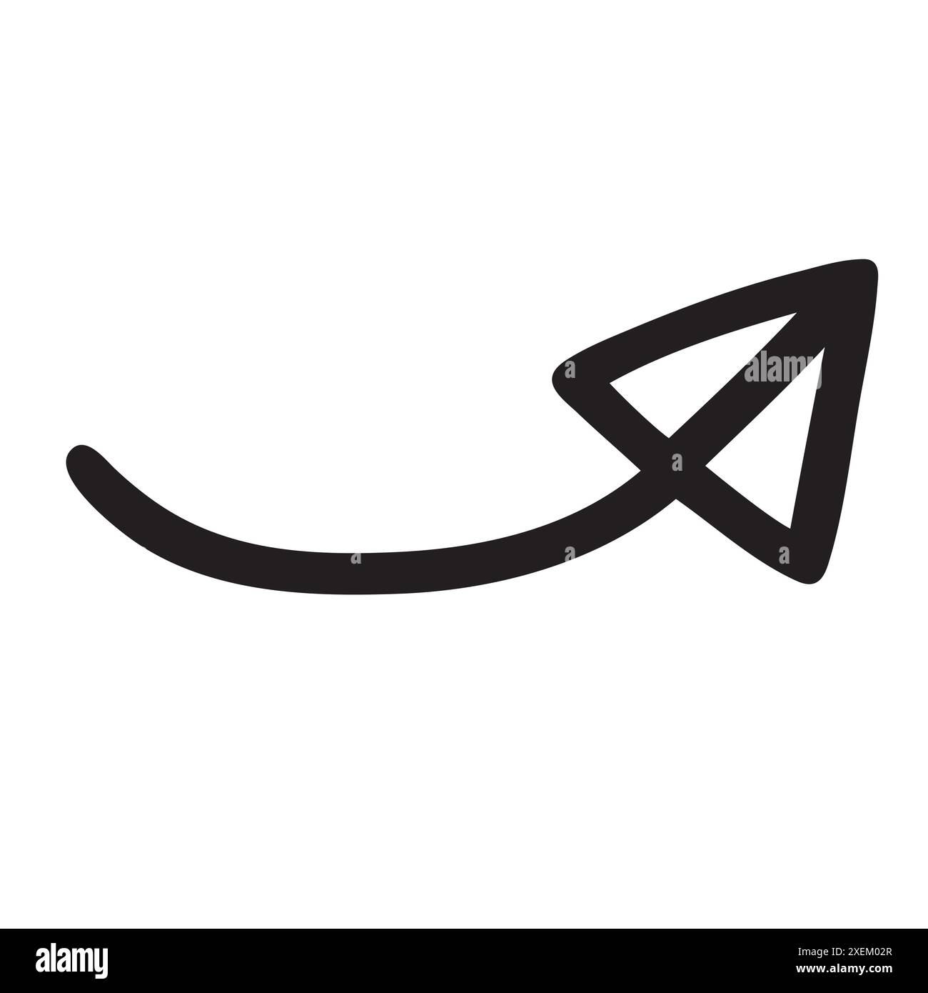Doodle up arrow symbol hand drawn with thin line. Graphic design ...