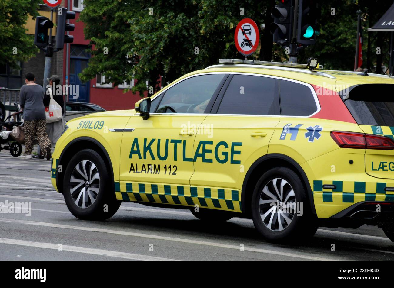 Copenhagen/ Denmark/28 JUNE 2024/Emergency doctor medical auto in ...
