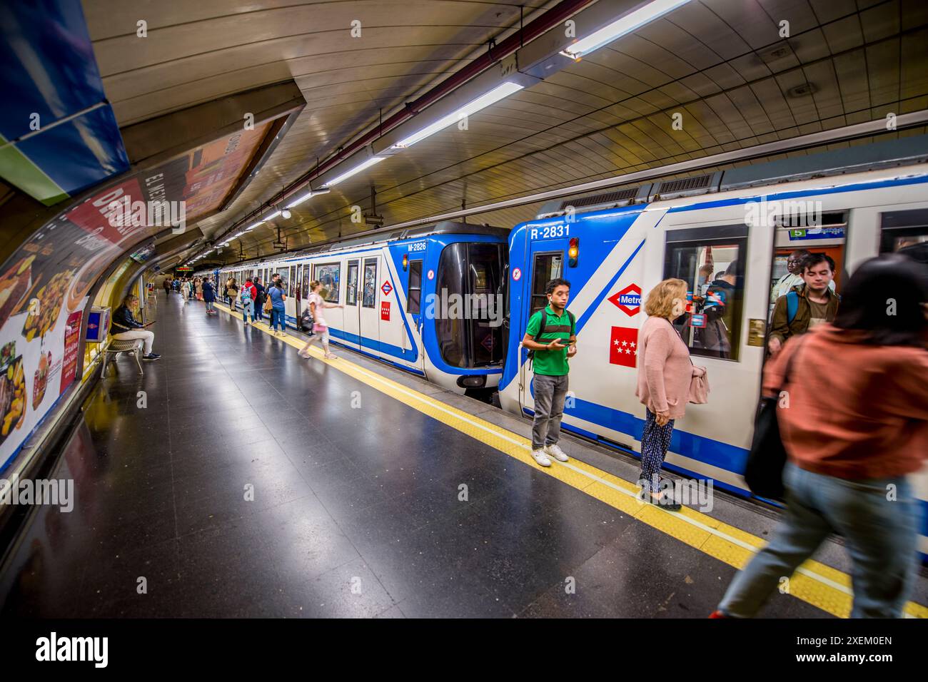 Underground Metro subway, Madrid, Spain Stock Photo - Alamy