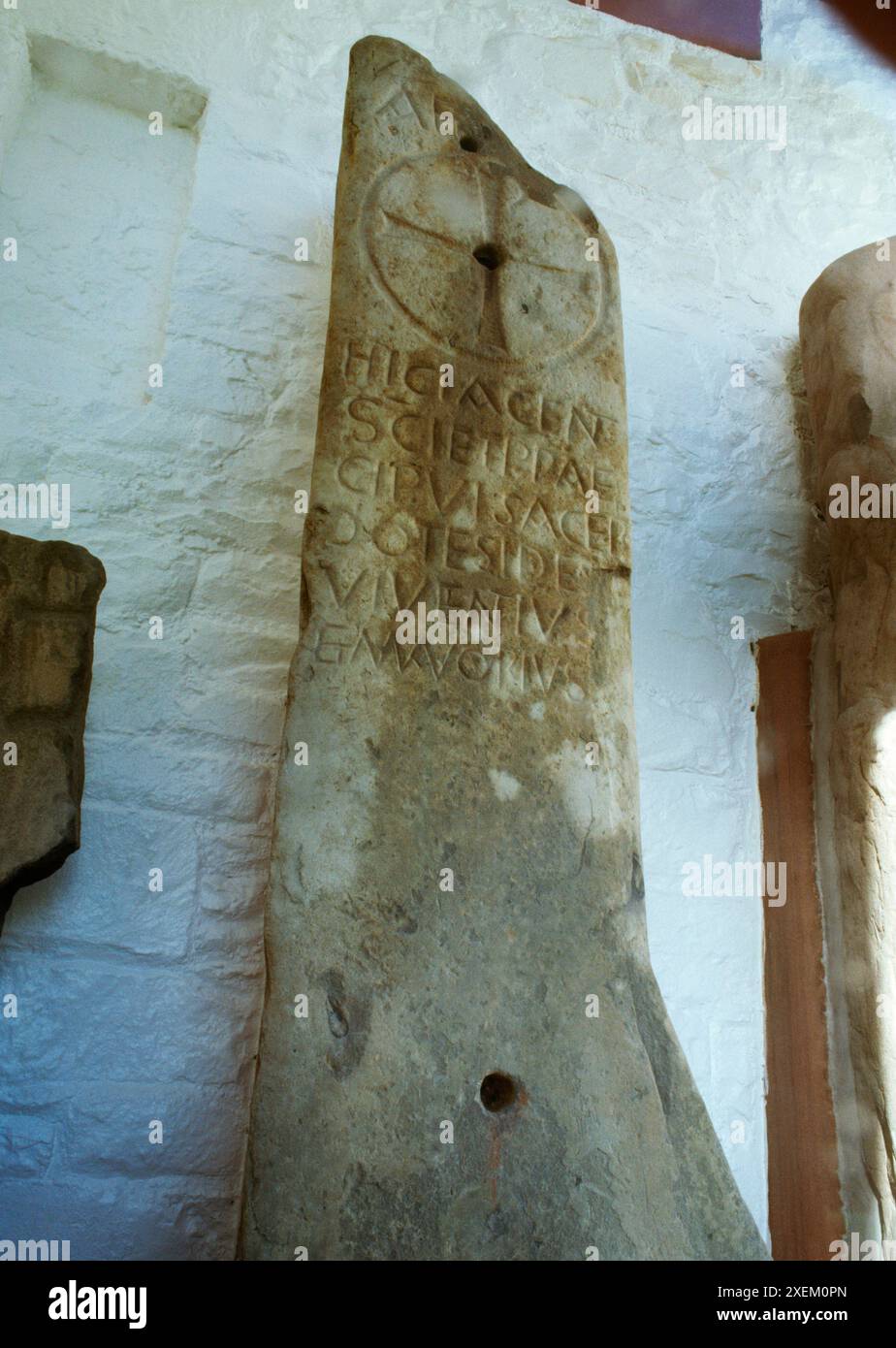 An Early Christian (C5th) inscribed stone to bishop-priests Ides ...