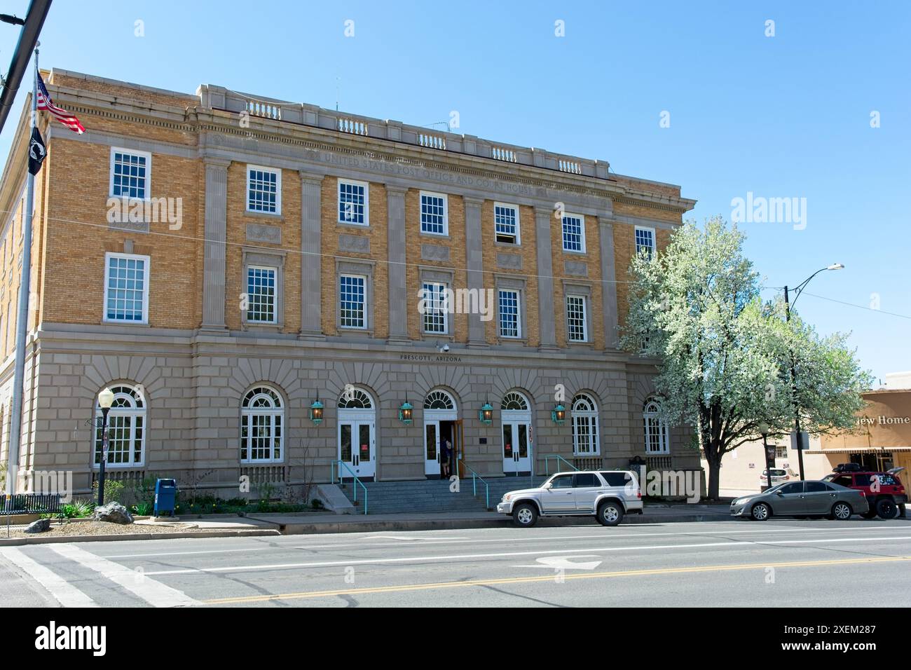 1931 Beaux Arts style yellow brick and stone former U.S. Post Office ...