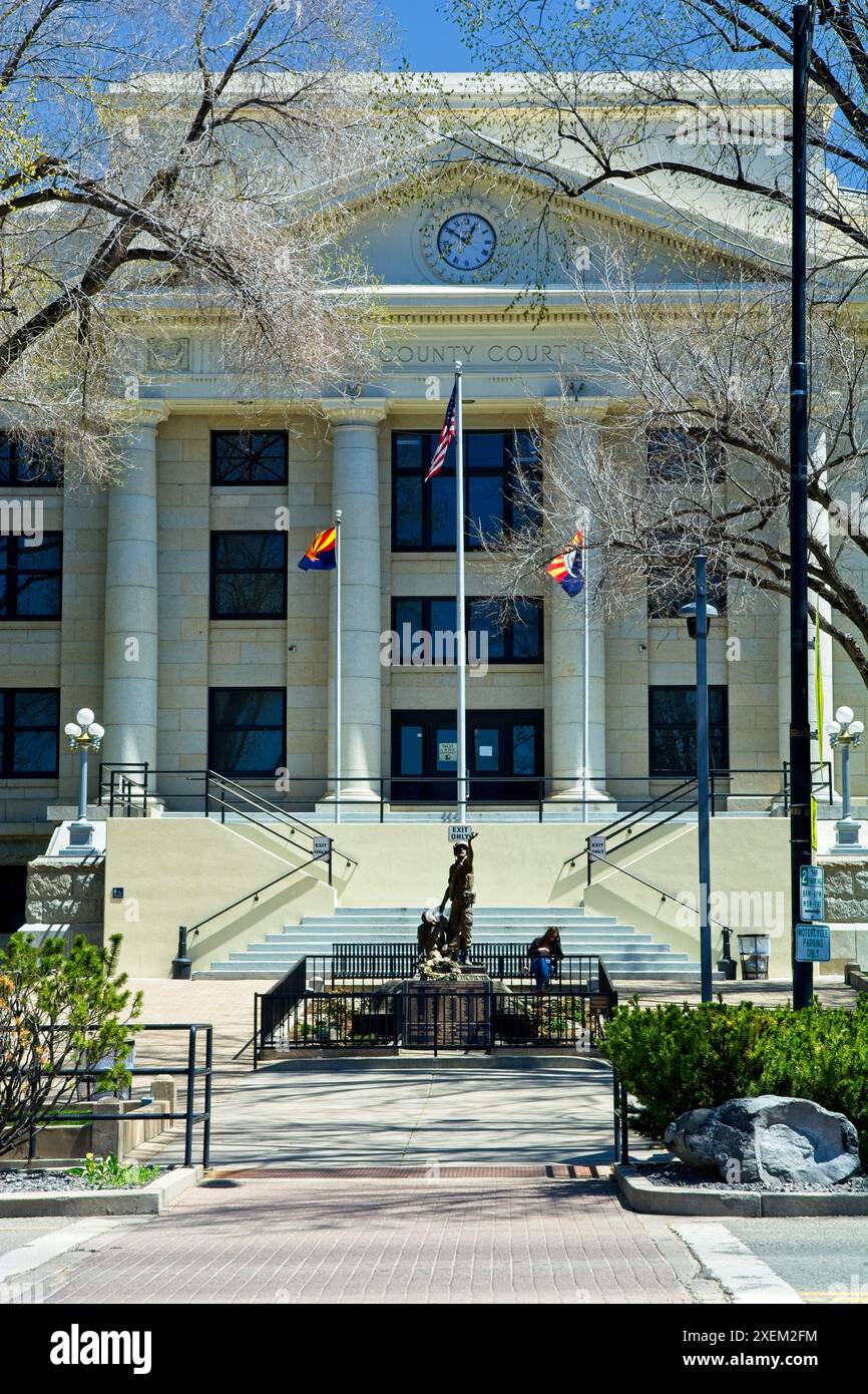 1918 Neoclassical revival style granite stone Yavapai County Courthouse ...