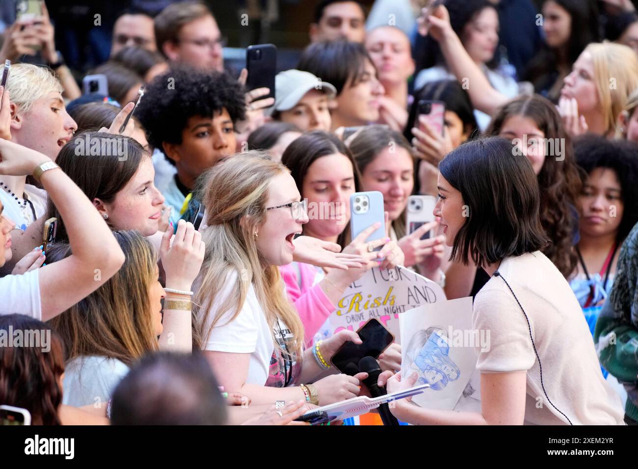 Gracie Abrams meets with fans during an appearance on NBC's Today show ...