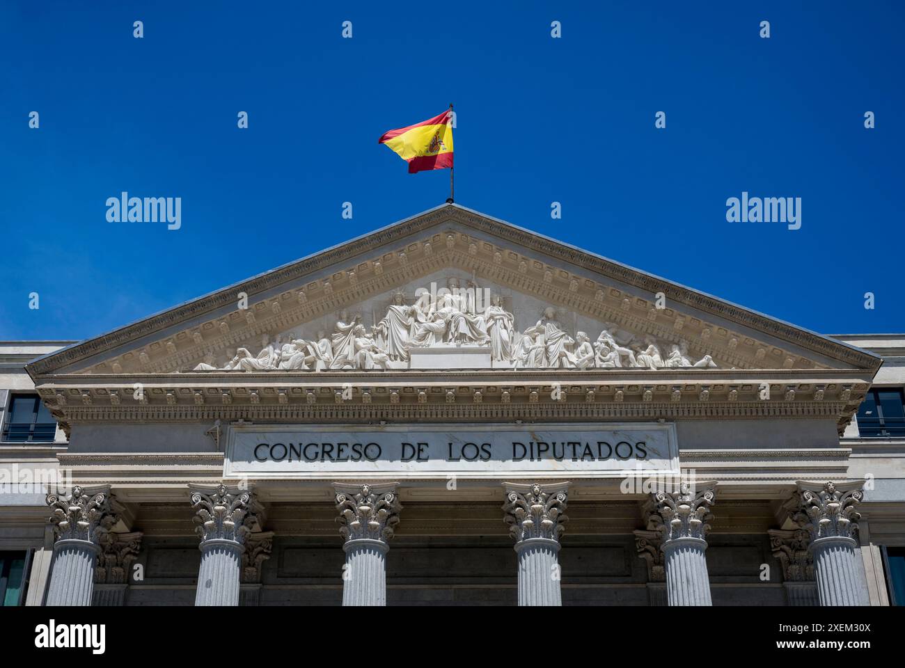 Palacio de las Cortes in Madrid; Madrid, Spain Stock Photo - Alamy