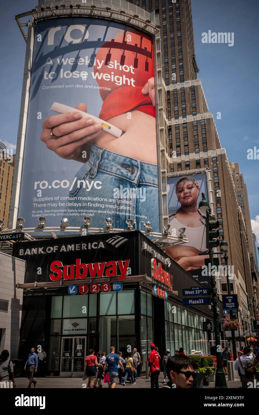 Advertising for Wegovy (semaglutide) and other weight loss injections ...