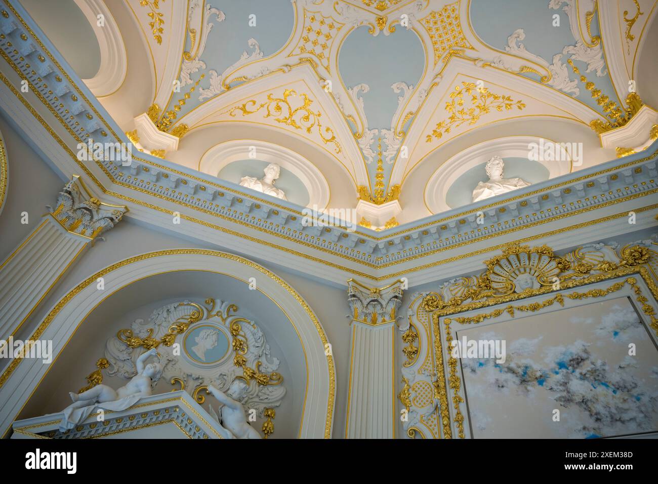 Baroque Octagonal room, Orleans House Gallery, Twickenham, London, UK ...