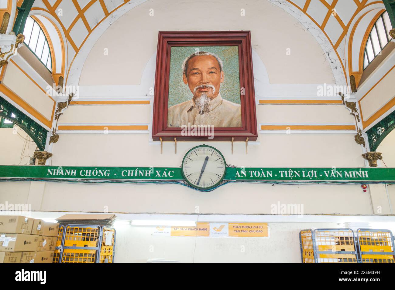 Ho Chi Minh, Vietnam - 2 Feb, 2024: Interior of the French built ...