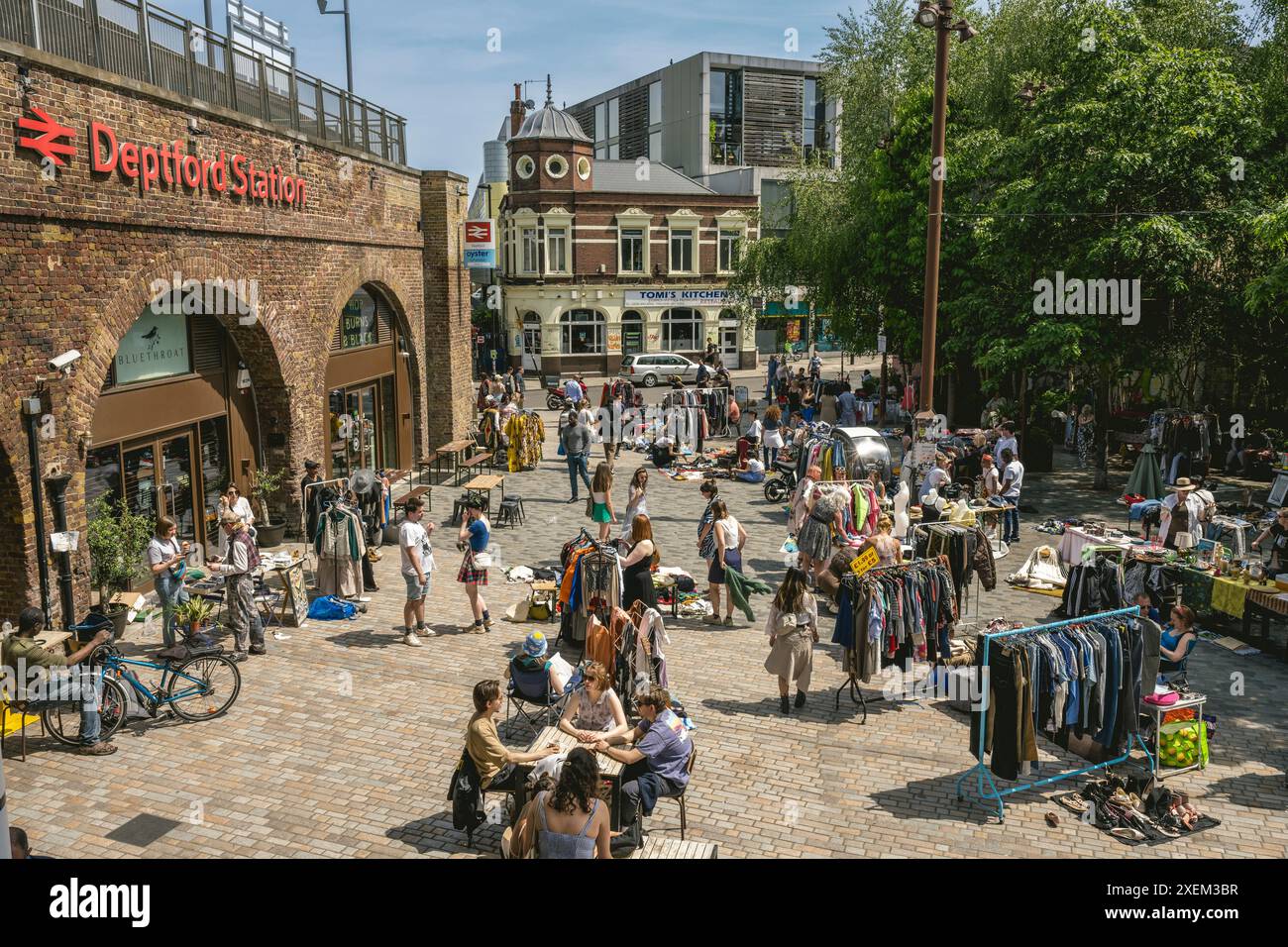 Customers shopping at Deptford Market Yard, Deptford, London, UK ...