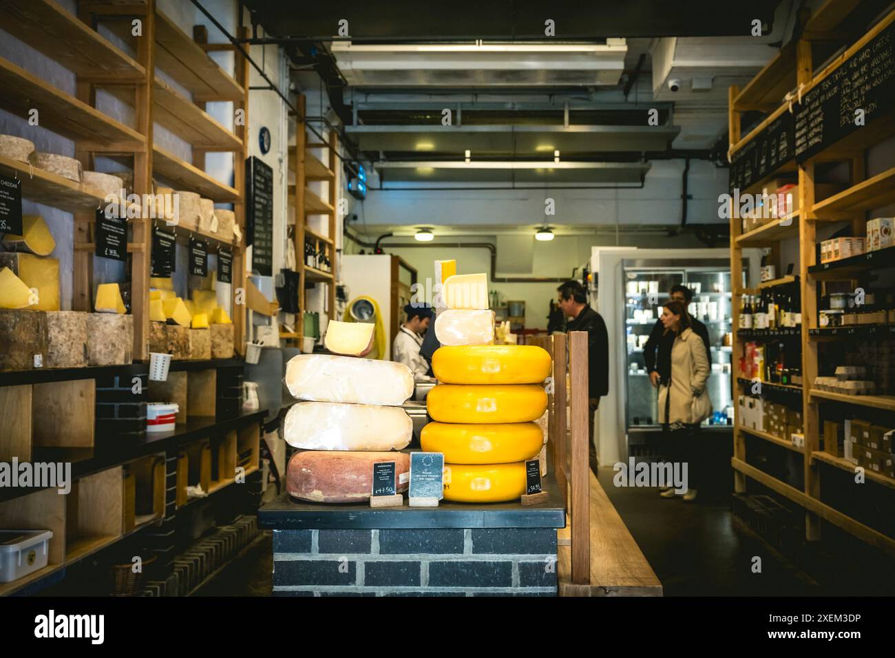 Cheese for sale at Borough Market, London Bridge, London, UK; London ...