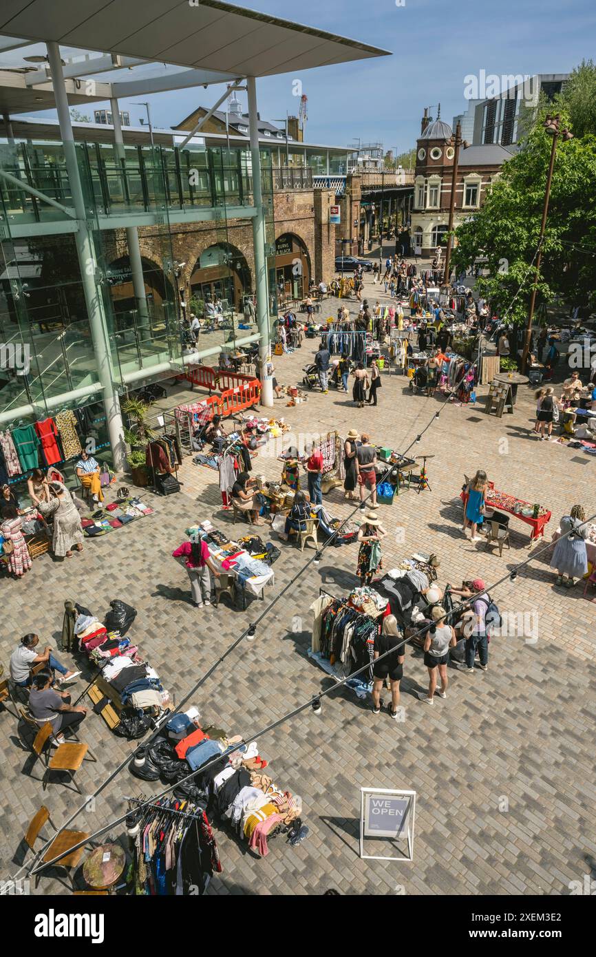 Customers shopping at Deptford Market Yard, Deptford, London, UK ...