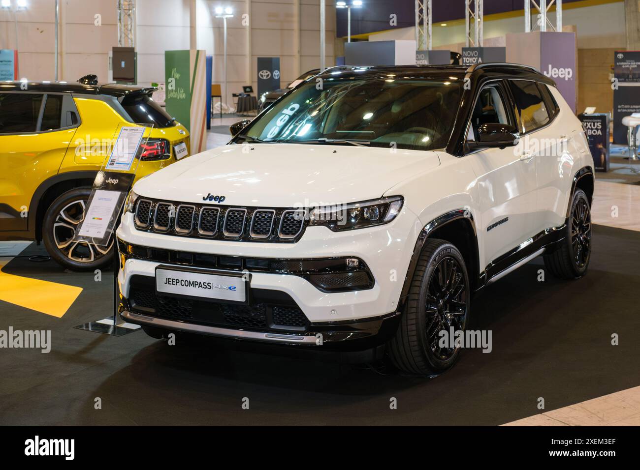 Jeep Compass 4xe hybrid electric car at ECAR SHOW - Hybrid and Electric ...
