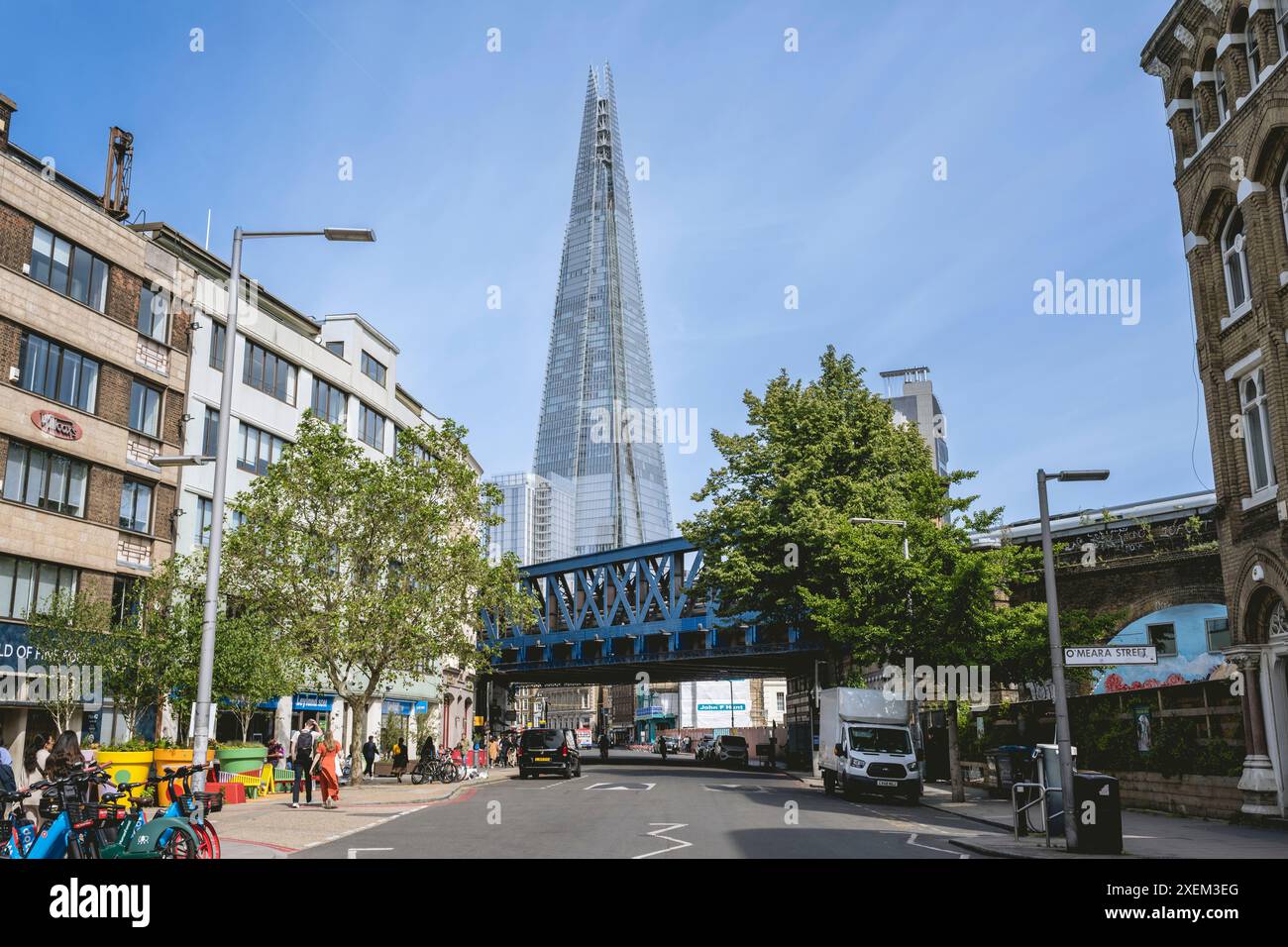 The Shard from Southwark Street, London Bridge, London, UK; London ...