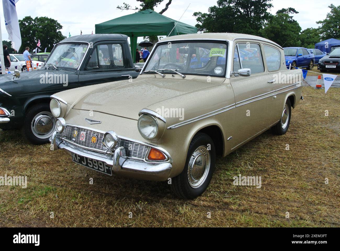 A 1967 Ford Anglia parked on display at the 48th Historic Vehicle ...