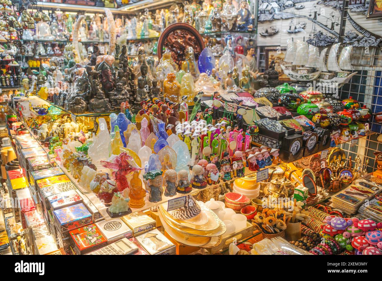 Ho Chi Minh City, Vietnam - 3 Feb, 2024: Typical Asian gifts on sale at ...