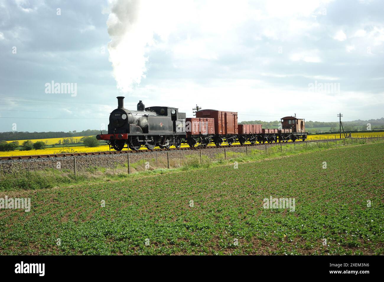 "30053" and a short goods train. Seen here between Northiam and ...