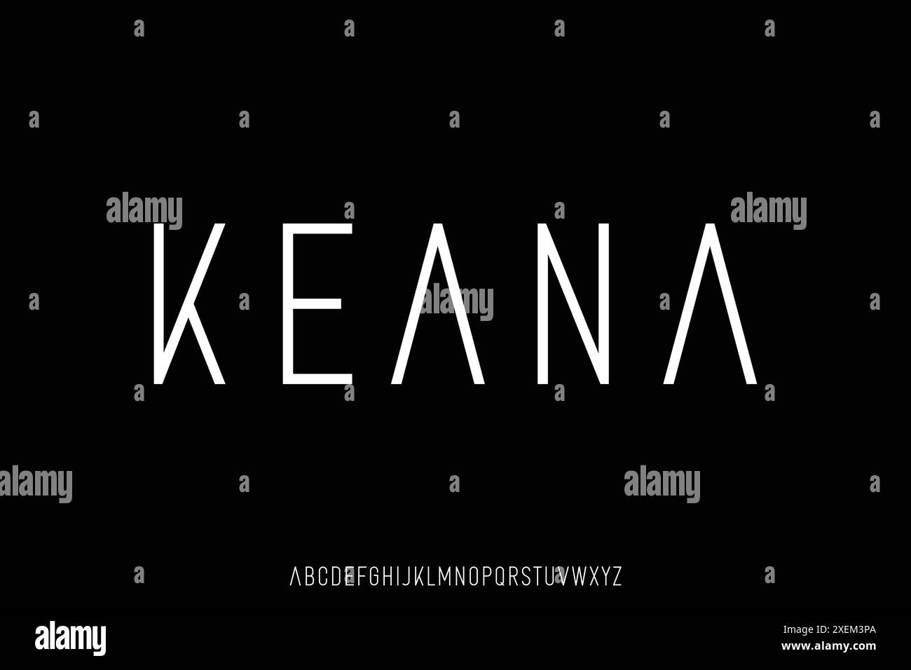 Modern minimalist sans serif alphabet display font vector Stock Vector ...