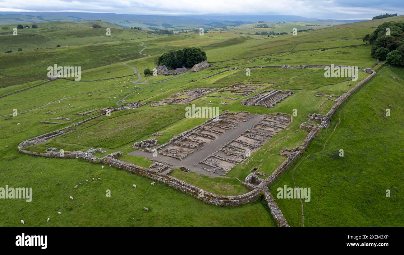 Housesteads roman fort aerial hi-res stock photography and images - Alamy
