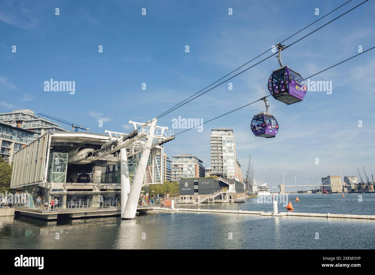 London Cable car also known as the Dangleway, Docklands, London, UK ...