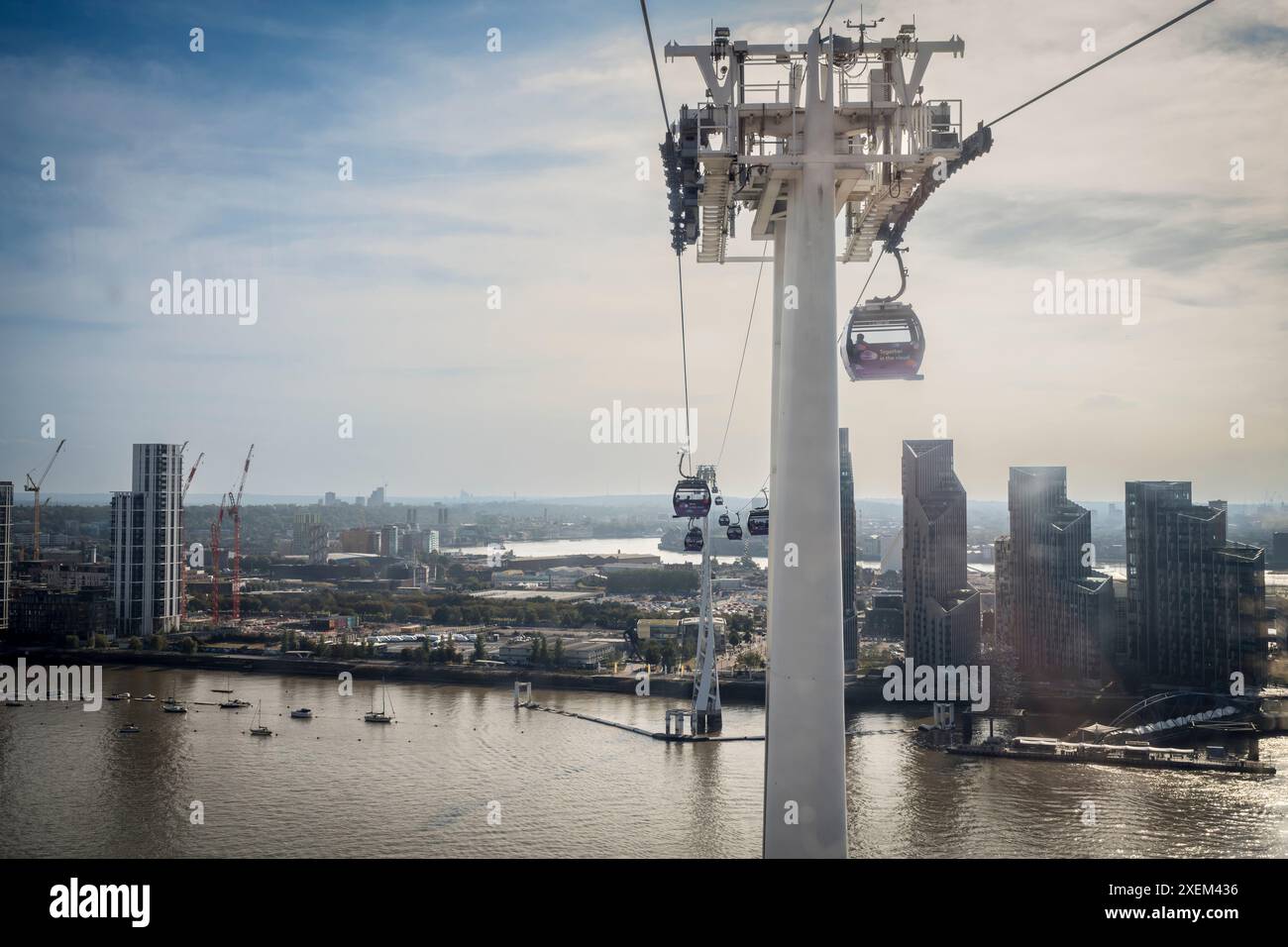 London Cable car also known as the Dangleway, Docklands, London, UK ...